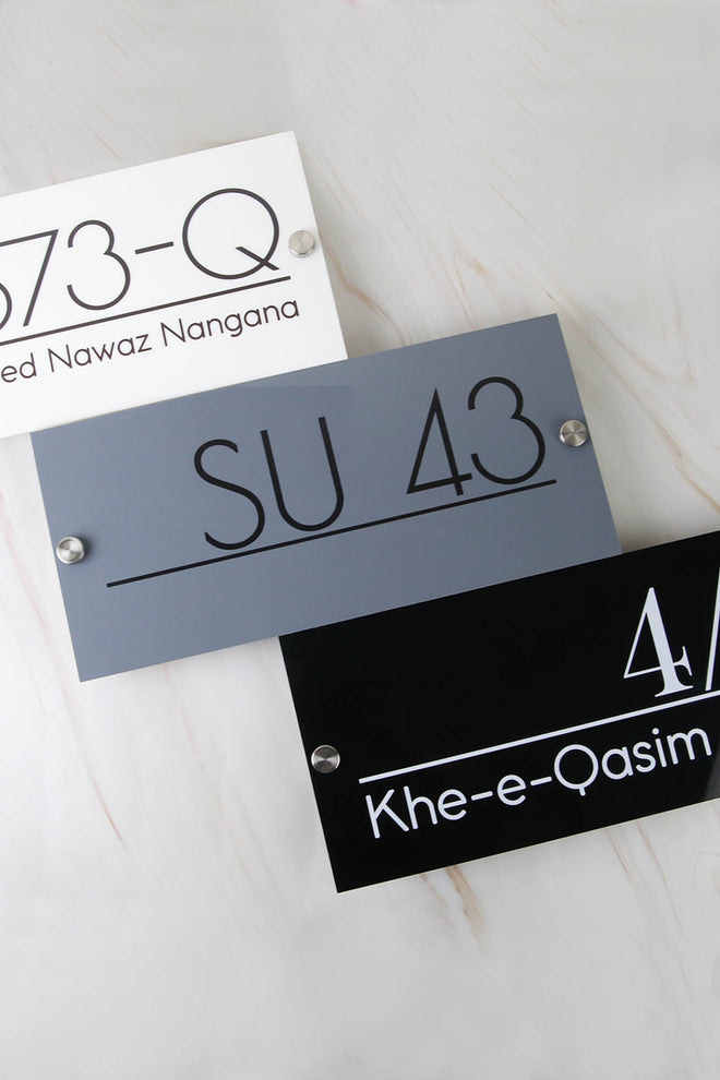 Custom House Name Plates and Signs - Acrylic, Metal, Stainless Steel ...